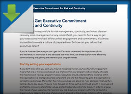 Get Executive Commitment for Risk and Continuity Brief | MIR3